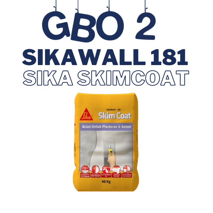 Sika Wall 181 SkimCoat / Acian Plesteran & Beton (HARGA 5 KG) | Lazada ...