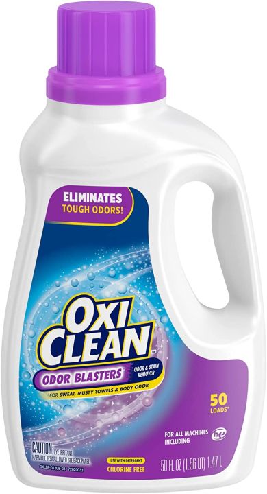 Oxi Clean Odor Blaster, Odor & Stain Remover Chlorine 50 Loads - 1.47 L ...