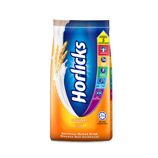 HORLICKS Original Nutritious Malted Drink Refill Pack 360G 900G 1.65KG ...