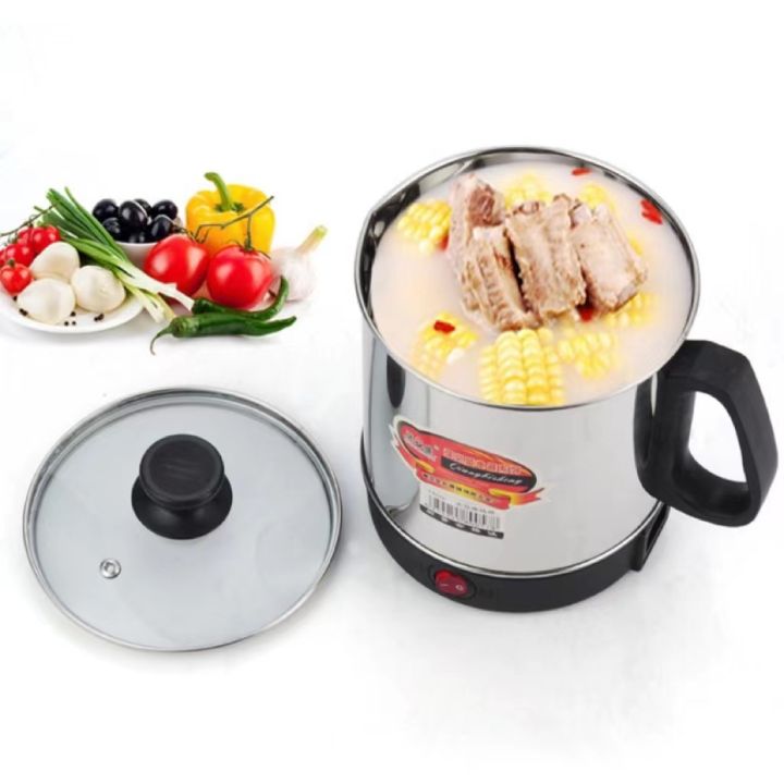 Stainless steel multi-cooker electric portable pot,mini cooking pot ...