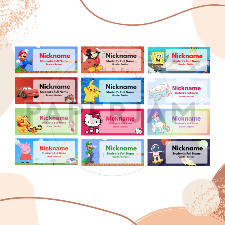 Personalized Name Sticker/Subject Sticker Label Waterproof for ...