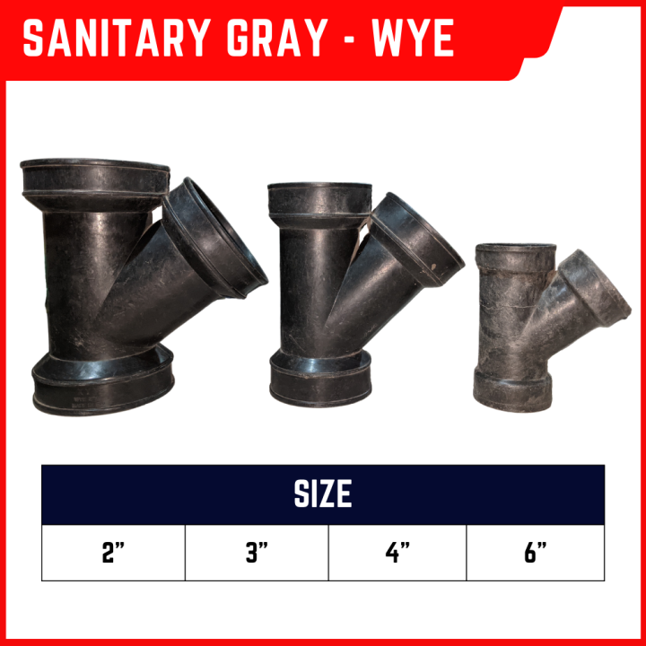 Sanitary PVC Fittings Gray Wye 6" (SGW6) Sold per pc | Lazada PH