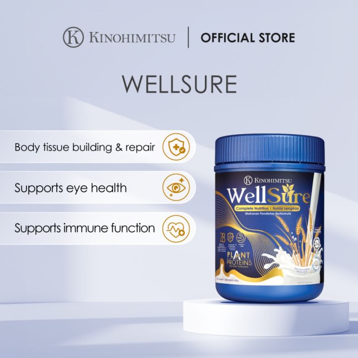 Kinohimitsu WellSure 850g – Plant-Based Nutrition with Pre & Probiotics ...