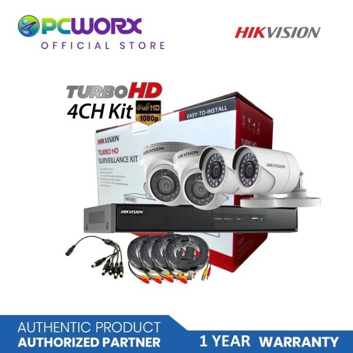 Hiksemi TVI-4CH2D2B-2MP Eco 2MP 4CH HDTVI Combo Kit CCTV Camera ...