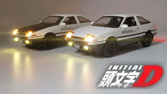1:32 Initial D Toyota AE86 Trueno Model Car Diecast Toy Vehicle with ...