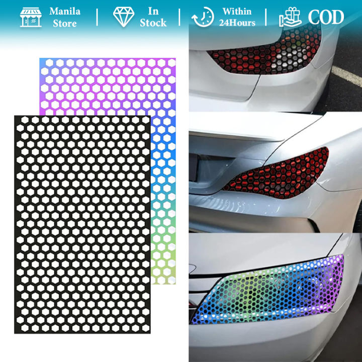Universal Car Rear Tail Light Lamp Stickers Honeycomb Type Decal,for ...