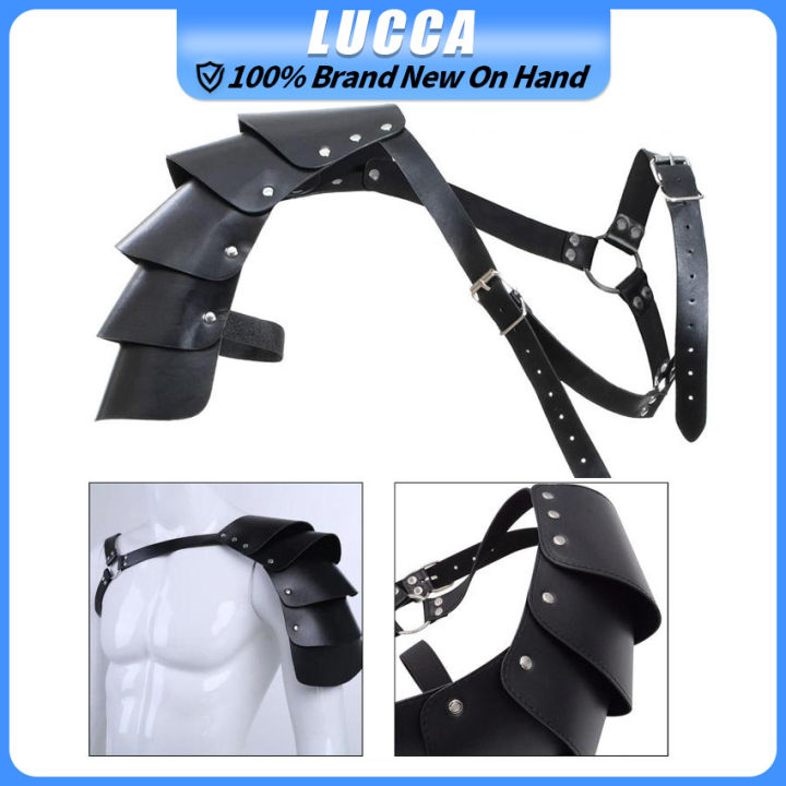 Gothic Steampunk Single Shoulder Armors Medieval Pauldron Leather ...
