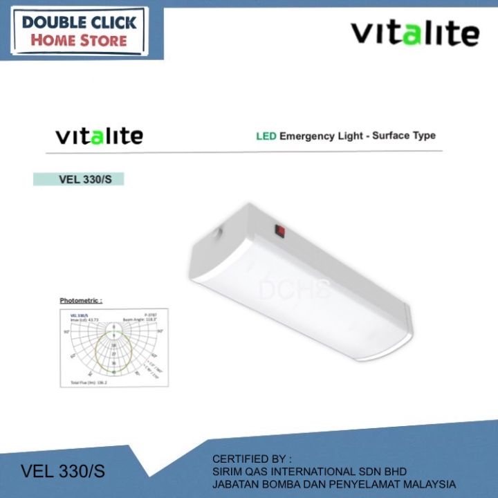 Vitalite VEL 330/ST LED Emergency Light - Surface Type with Sirim/Bomba ...