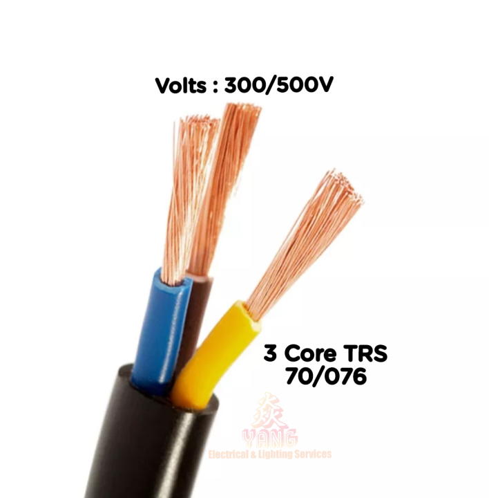 HEAVY-DUTY TRS Synthetic Rubber Flexible 3CORE/2CORE Cable Wire [100% ...