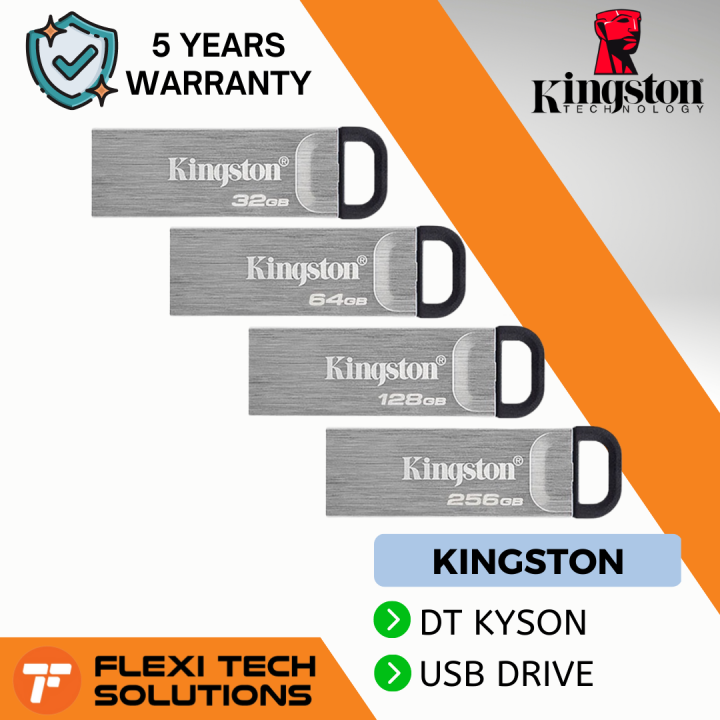 Flexi Tech KINGSTON DataTraveler Kyson USB Flash Drive 200MB/s read Up ...