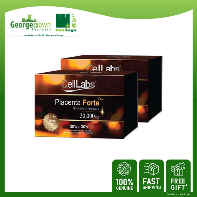 CELLLABS PLACENTA FORTE PLUS SHEEP PLACENTA 30000MG CAPSULE (30S + 30S ...