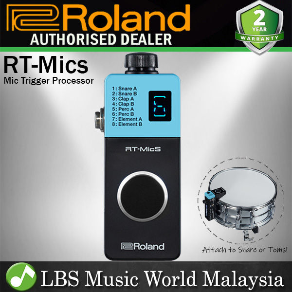 Roland RT-MicS Mic Trigger Processor Hybrid Drum Module with Mic ...