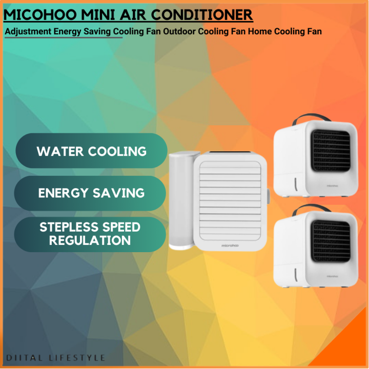 Microhoo Mini Air Conditioner Quick Cooler Wind Speed Adjustment Energy ...