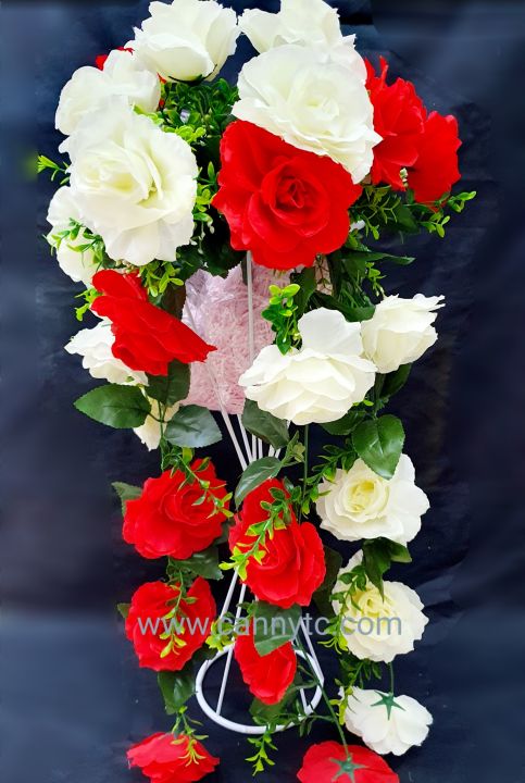 Bunga Jurai Rose English Style dengan Daun Panjang 60cm Pelbagai Warna ...