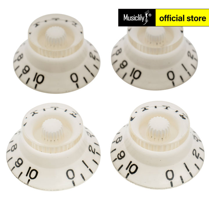 Musiclily Pro Metric Coarse 18-Spline Top Hat Bell Knobs Tone Volume Control Knobs for Epi LP SG ...
