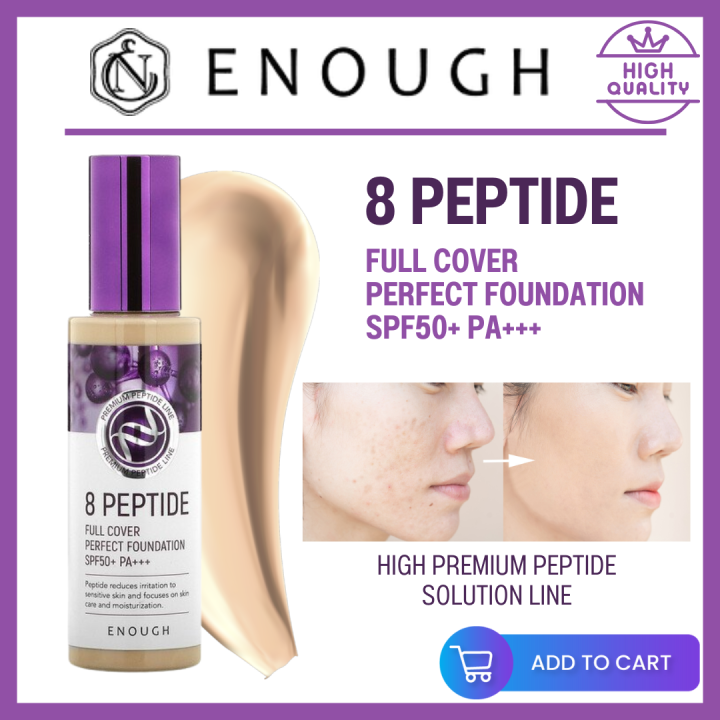 ENOUGH PREMIUM 8 PEPTIDE FULL COVER PERFECT LIQUID FOUNDATION SPF50+ PA ...