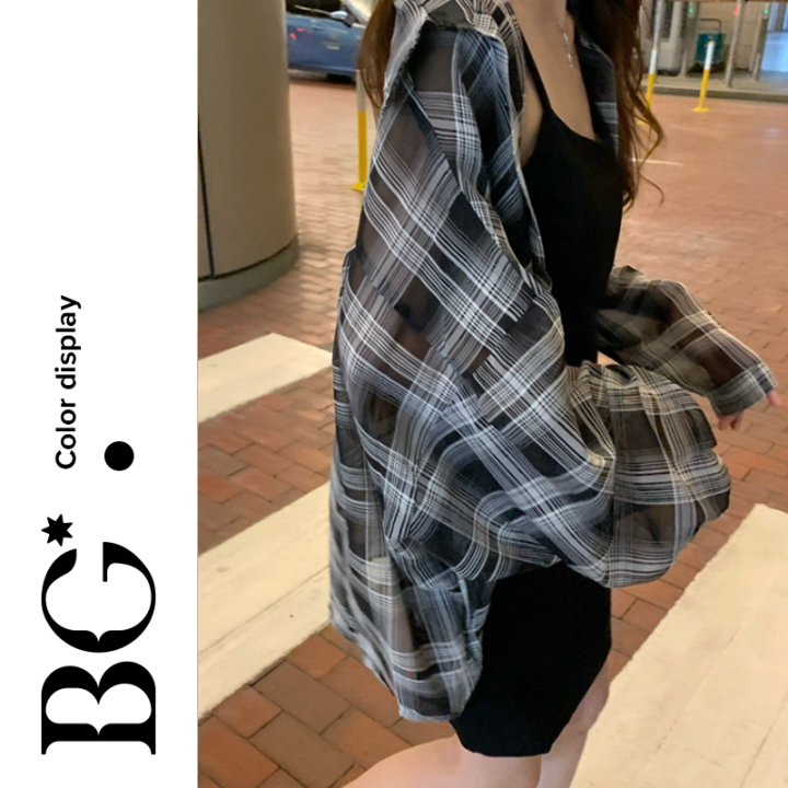 BG World Summerร้อนใหม่เวอร์ชั่นเกาหลีของขี้เกียจหลวมสไตล์ครีมกันแดดบนยาว-แขนกันน้ำ ทันสมัยและ ...