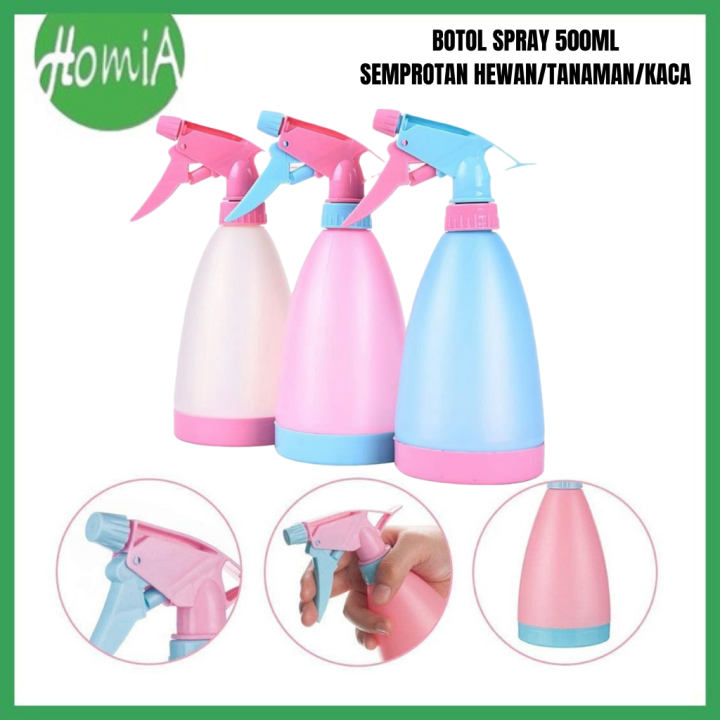 Botol Spray 500ml Untuk Tanaman Hewan Kaca / Botol Semprot Disinfektan ...