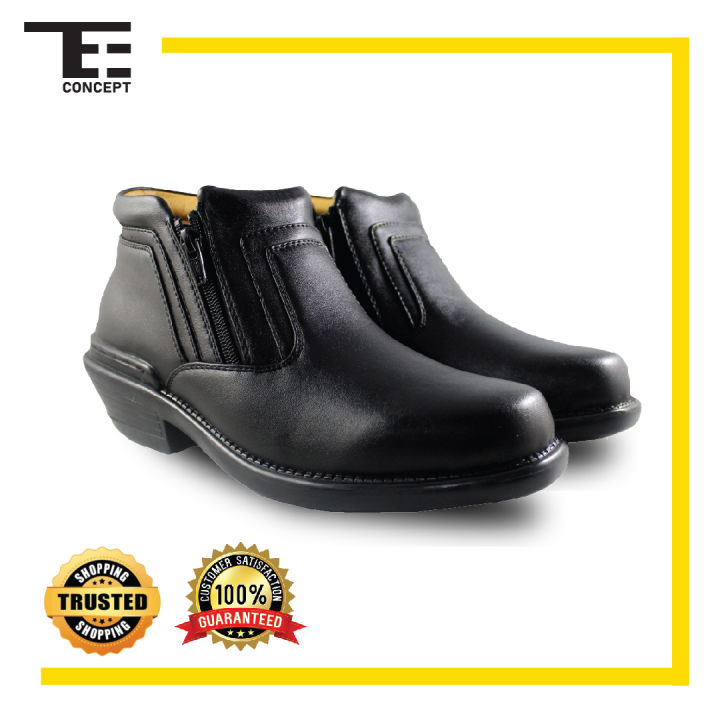 [READY STOCK] Kasut Potong Mid Cut Leather Men Mid Cut Boots Shoes ...