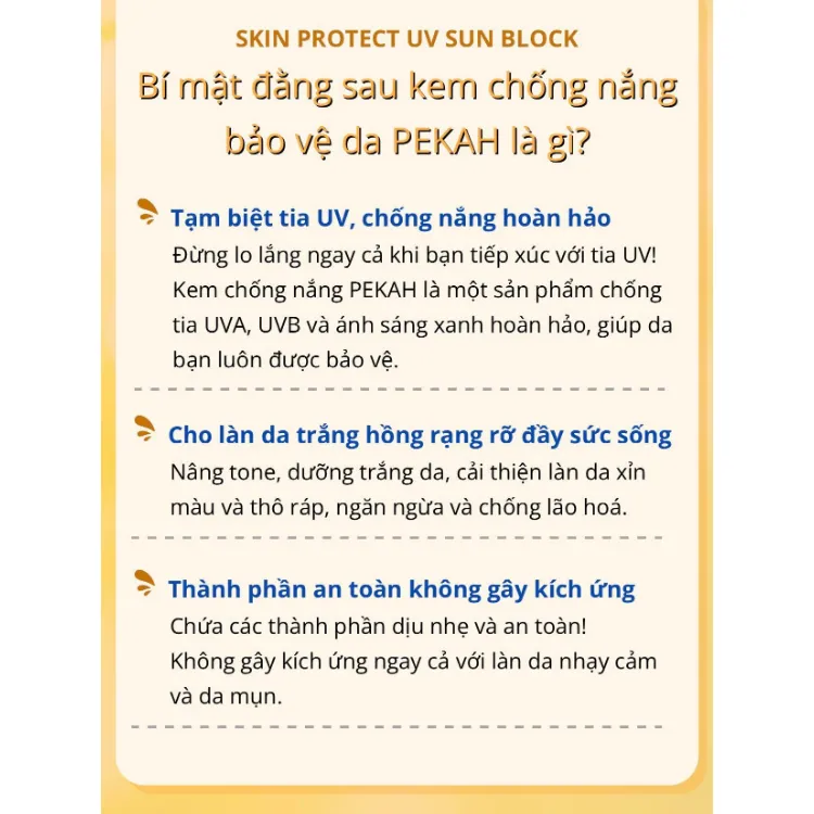 Kem chống nắng vật lý PEKAH Hàn Quốc bảo vệ khỏi tia UV nâng tone nhẹ ...