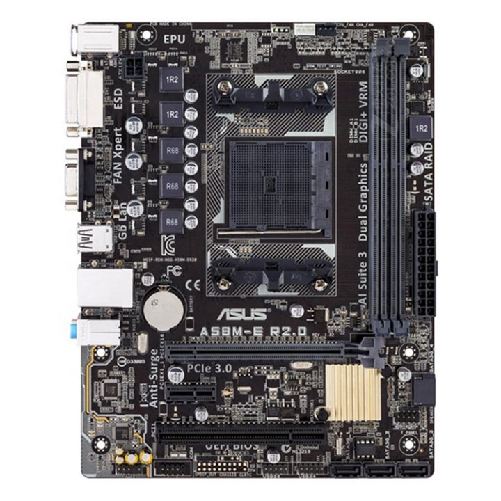 ASUS A58 USED Motherboard A58M-E R2.0 FM2 FM2+ DDR3 32G MAINBOARD A55 A58 A68 A68H A88X DESKTOP ...