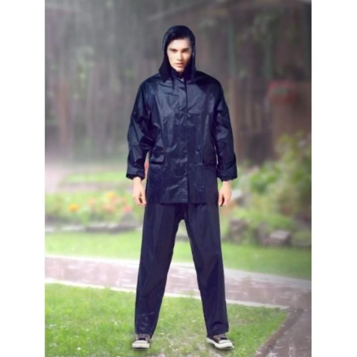 Waterproof Motorcyclist Rider Raincoat Rainsuit Set Baju Hujan Untuk ...