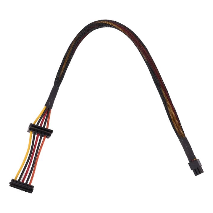 HDD Power Cable Right-Angle 15 Pin X2 to Mini 6 Pin ATX Adapter 3653 ...