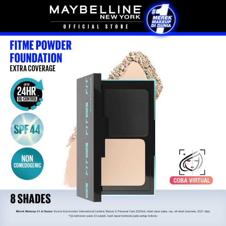 MAYBELLINE OFFICIAL Fit Me 24HR Oil Control Powder Foundation 5 gr Make ...