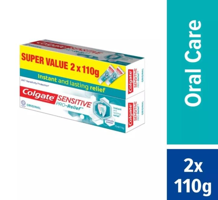 Colgate Sensitive Pro Relief Original Toothpaste Value Pack 110g x 2 ...