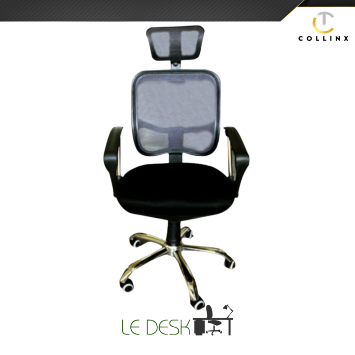 Office Mesh Middle Chair with Head Support (Le Desk) | MEGR02 MEBL03 ...