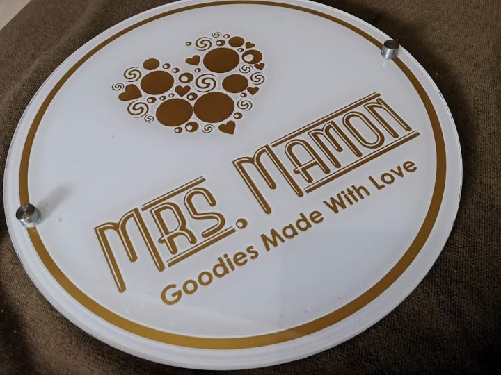 Business Logo / Office Logo Acrylic Signage - Round 12inches | Lazada PH