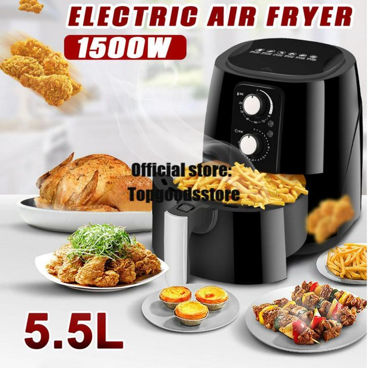 220V 5.5L Multifunction Air Fryer Oil free Health Fryer Cooker Smart ...