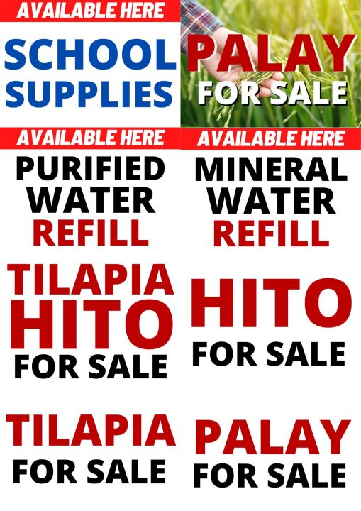 Store Signage Uling Palay Darak Washing Machine Hito Tilapia Mineral ...