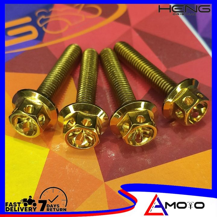 (SET/4PCS) HENG STAINLESS VISOR BOLTS FOR NMAX / PCX / AEROX / ADV ...