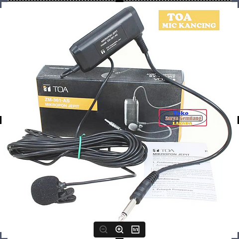 Mic Kabel Toa ZM 361 Jepit Original | Lazada Indonesia