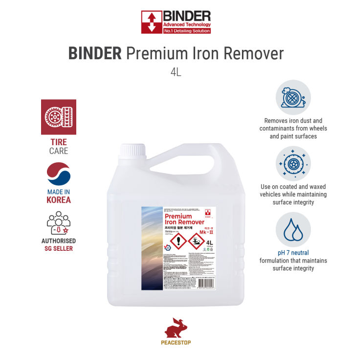 BINDER Korea Premium Iron Remover by Fireball Brake Dust Remover Rim ...