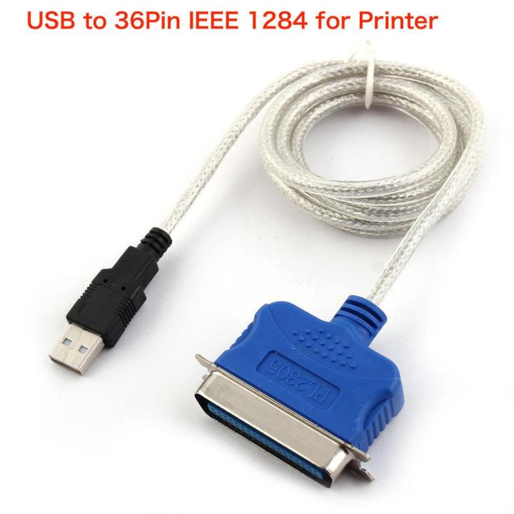USB 2.0 To Parallel IEEE 1284 36-Pin Cable 1.5M For Printer Scanner (สี ...