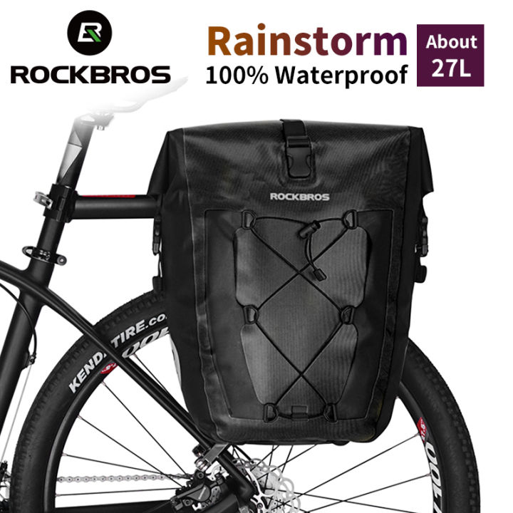 ROCKBROS Cycling Bike Bag Waterproof Bicycle Rear Rack Bag Tail Seat ...