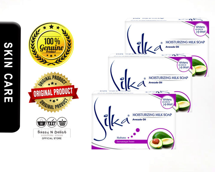 Silka Moisturizing Milk Soap Avocado Oil 90g | Set of 3 | Lazada PH