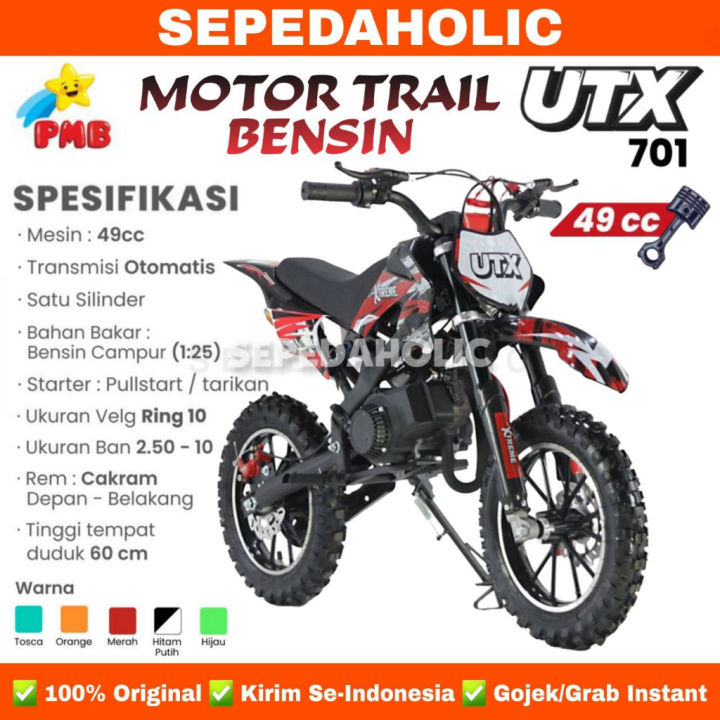 promo Motor Trail Bensin Mini 49cc PMB UTX 701 | Lazada Indonesia