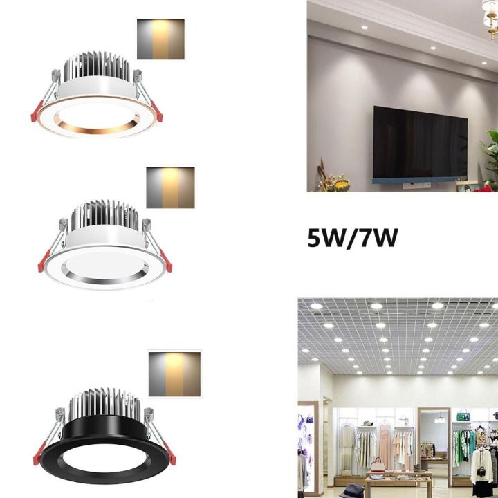 LIGTH Embedded LED Downlight Spot Light Recessed Down Lights Warm white ...