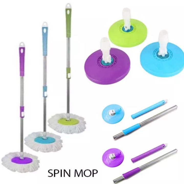 Rotating mop head replacement head universal accessories dry and wet ...