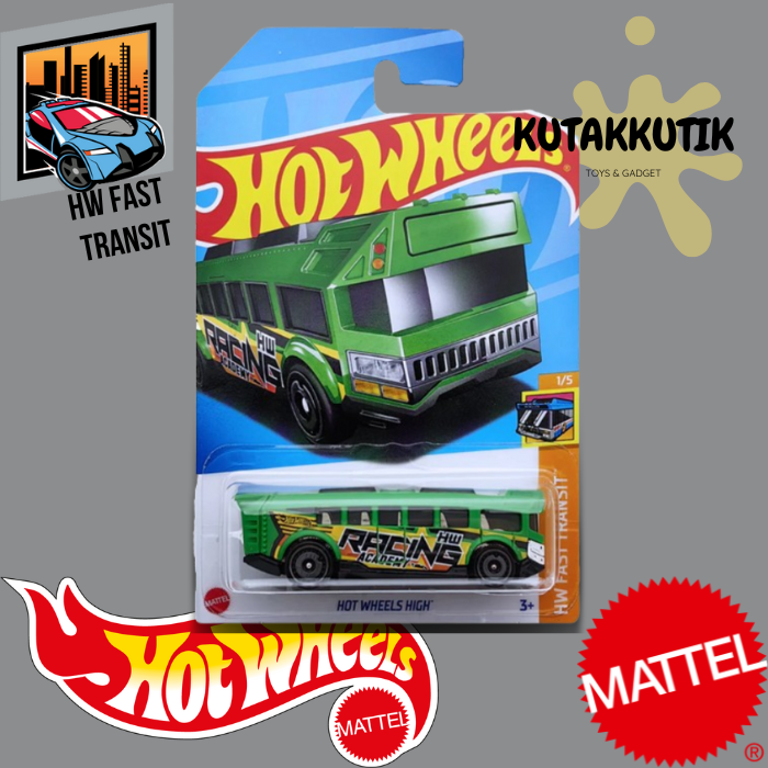 Hotwheels Mobil Bus Hotwheels High Hijau Racing Academy Lot A 2024 HW ...