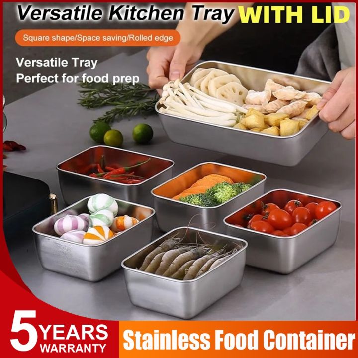 304 Stainless Steel Food Container with Cover Japanese Stainless Steel ...