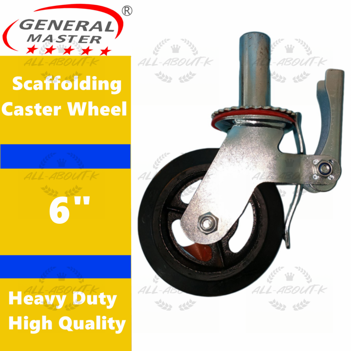 Scaffolding Rubber Wheel Heavy Duty/ Scaffolding Caster Wheel 6inches ...