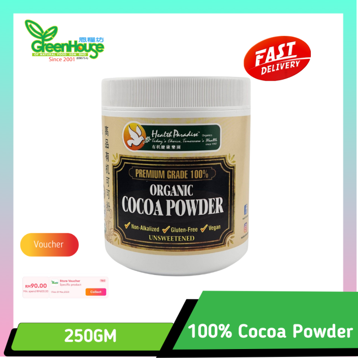 (SALES)HEALTH PARADISE ORGANIC PURE COCOA POWDER 250GM | Lazada