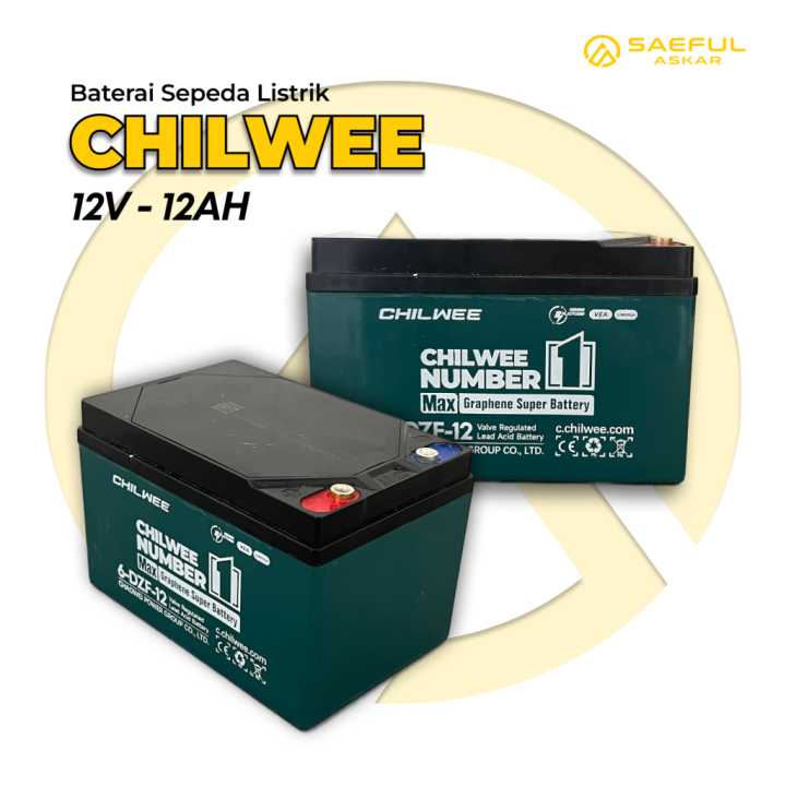 BATERAI / AKI SEPEDA LISTRIK 12V 12AH CHILWEE | Lazada Indonesia