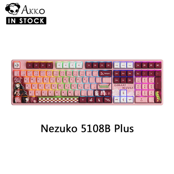 Akko x Demon Slayer Nezuko 5108B Plus RGB Wireless Mechanical Gaming ...