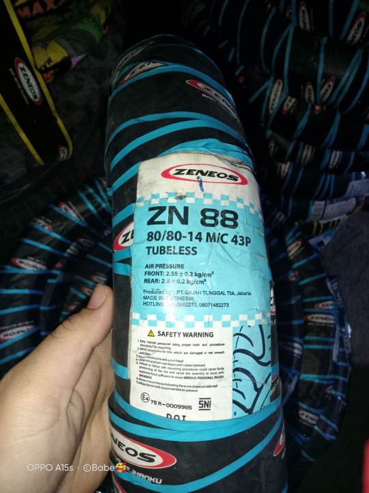ZENEOS TUBELESS TIRE ZN88 80X80X14 | Lazada PH
