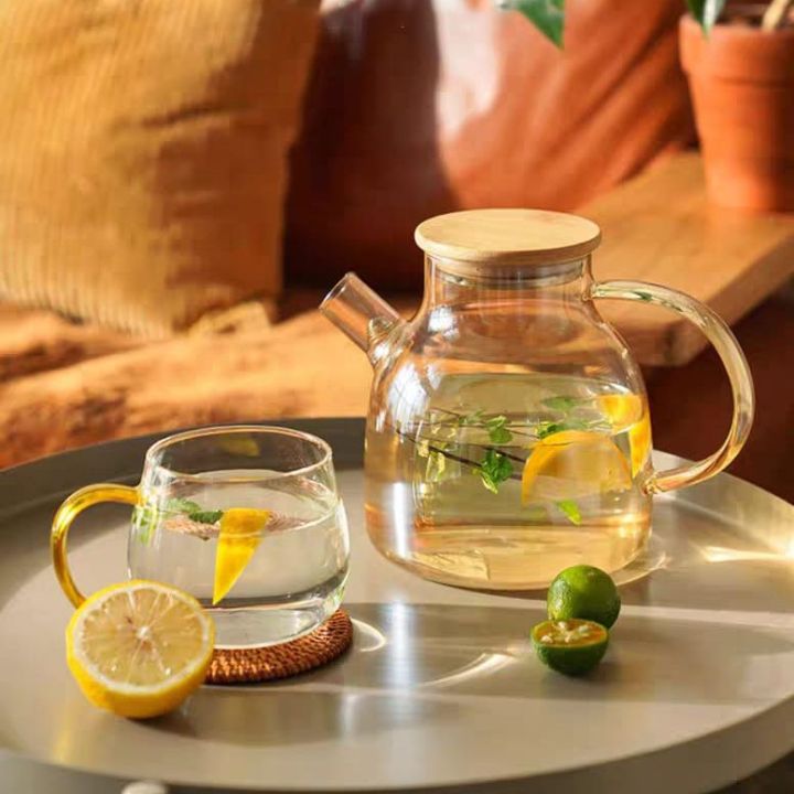 Japanese Takai Glass Kettle Jugs Jar & Pitchers Set Heat Resistant ...